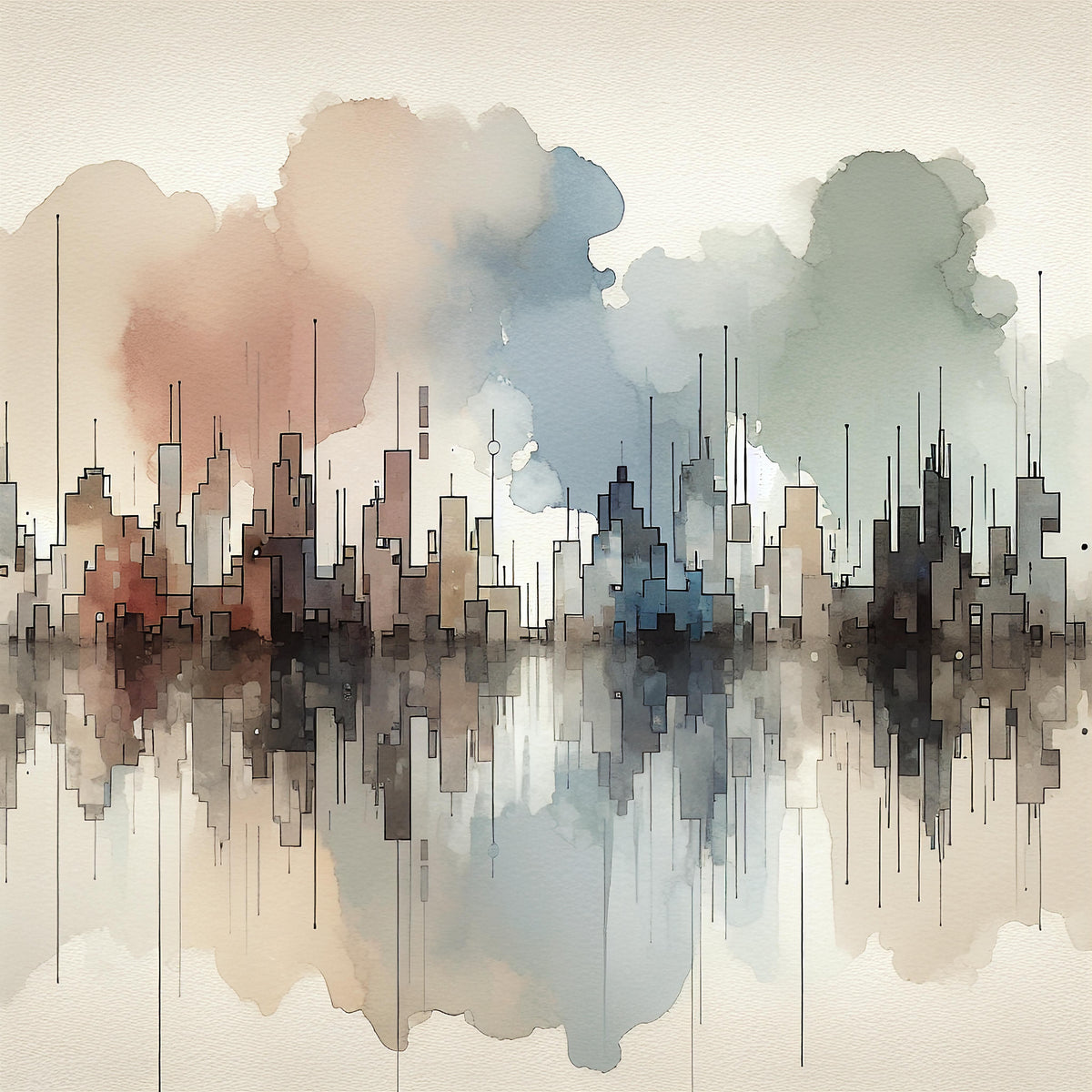 Abstract Mirror Wall Art Print for Sale