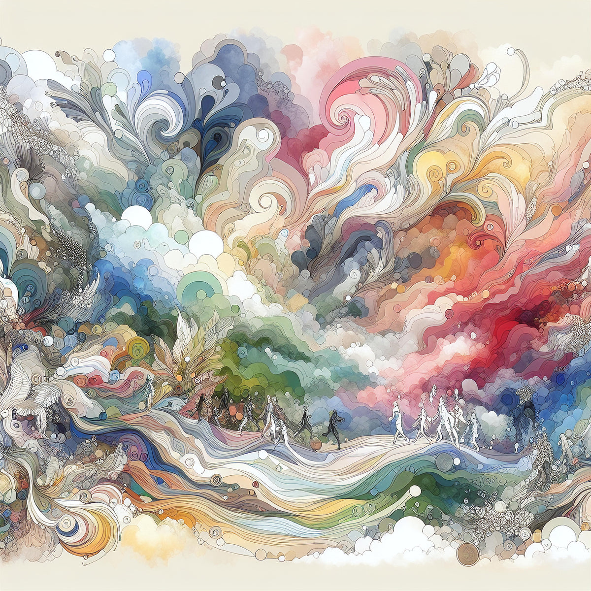 Large Colorful Wall Art Print for Sale