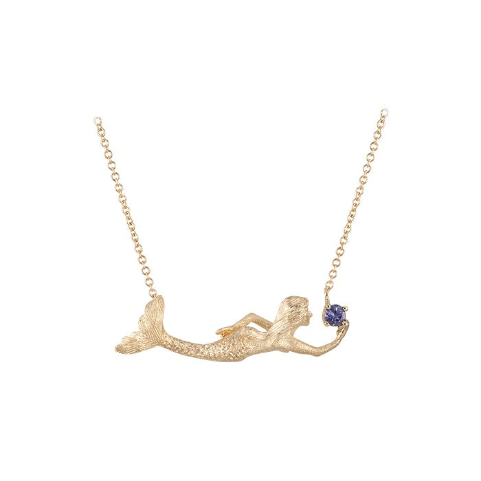 14ky Mermaid Necklace W/tanzanite | Denny Wong